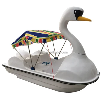 Customized White Swan Cartoon Water Pedal Boat 2 People Driving Play ...