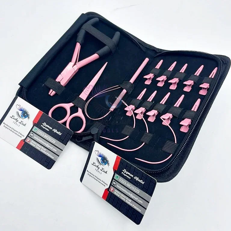 Phet-baby Pink Black Handle Hair Extension Tool Kit Set Needle ...