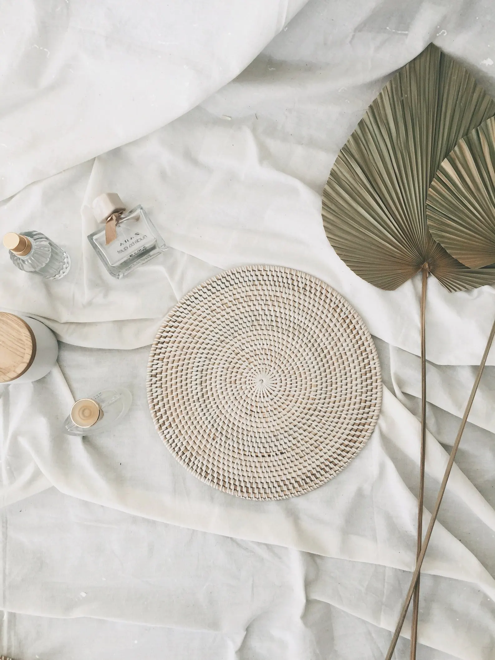 Hot Trend Cup Coaster Handmade Rattan Place Mat Set With Holder Case ...