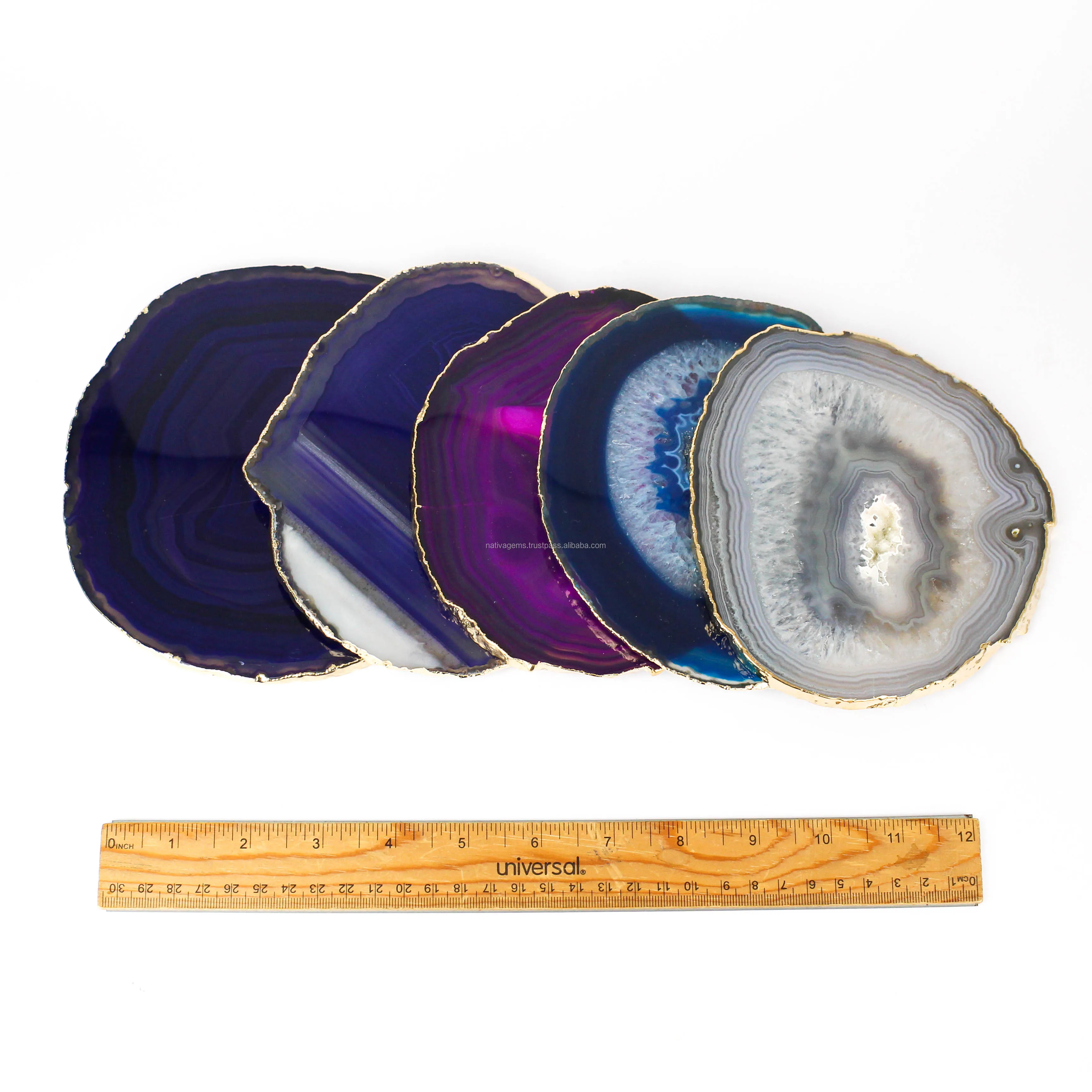 Agate Slices Colored From South Brazil - Buy Polished Agate Slices ...