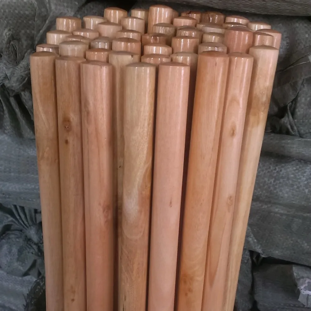 Must Try Natural Wood Color Straight Broom Stick 110-120cm Round Shape ...