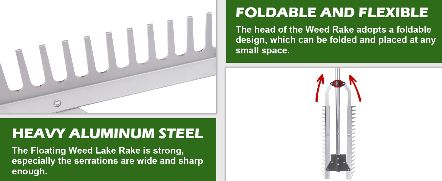 Efficient Lake Weed Cutting with the Floating Rake Tool