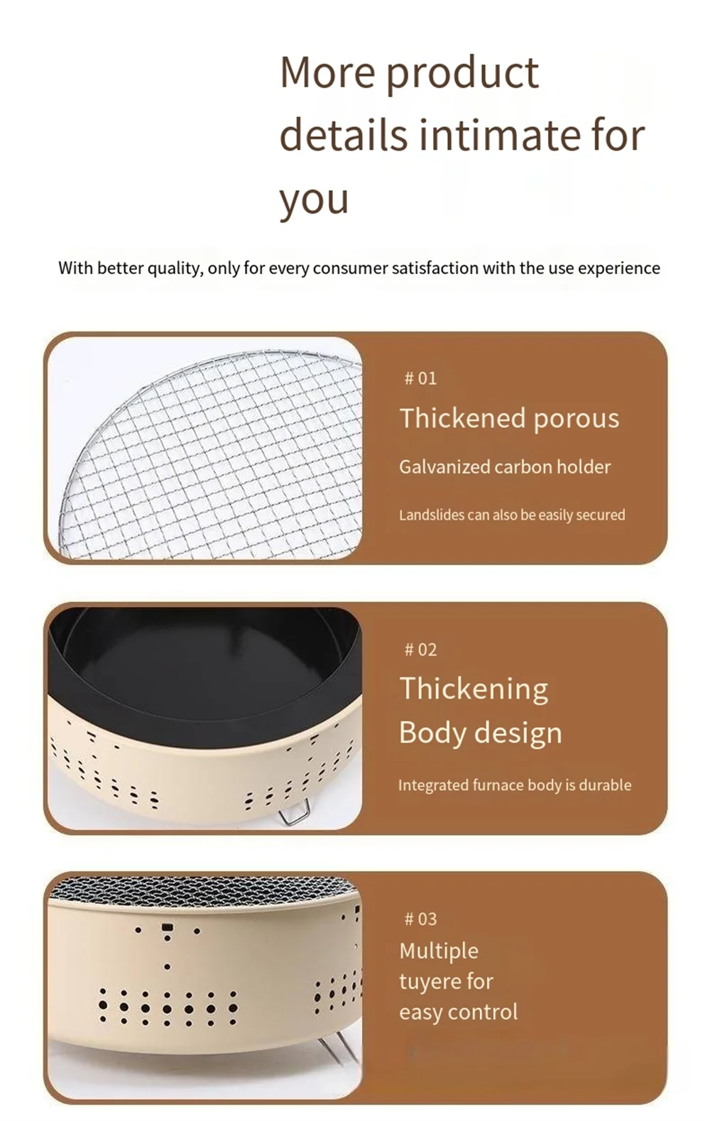 Advanced Technology Folding Hiking Round Charcoal Competitive Low Price ...