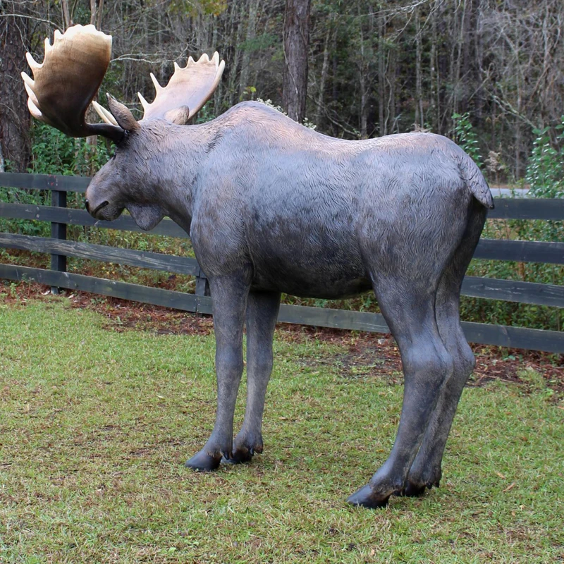 Outdoor Garden Decoration - Life Size Elk Moose Sculpture
