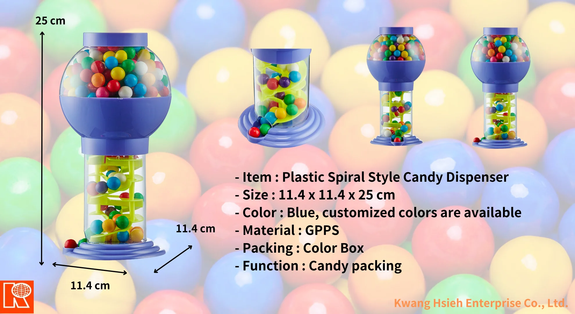 Kwang Hsieh Large Candy Dispenser - Sustainable & Fun