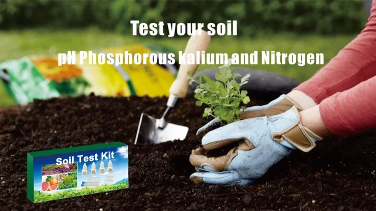 4in1 Soil Water Reagent Test Kit for pH NPK Nitrogen, Phosphorous and ...
