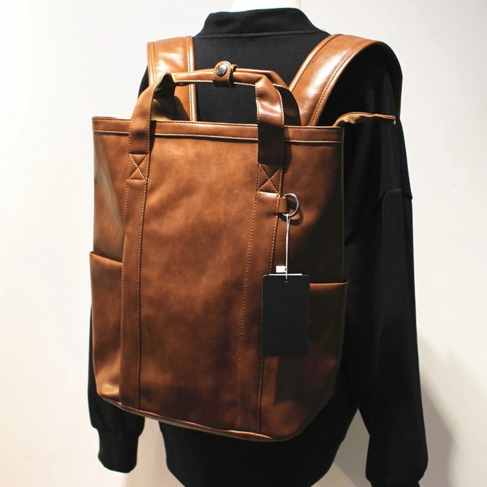 Extra Large Leather Backpack For Men Laptop Travel Work Bag For Men ...