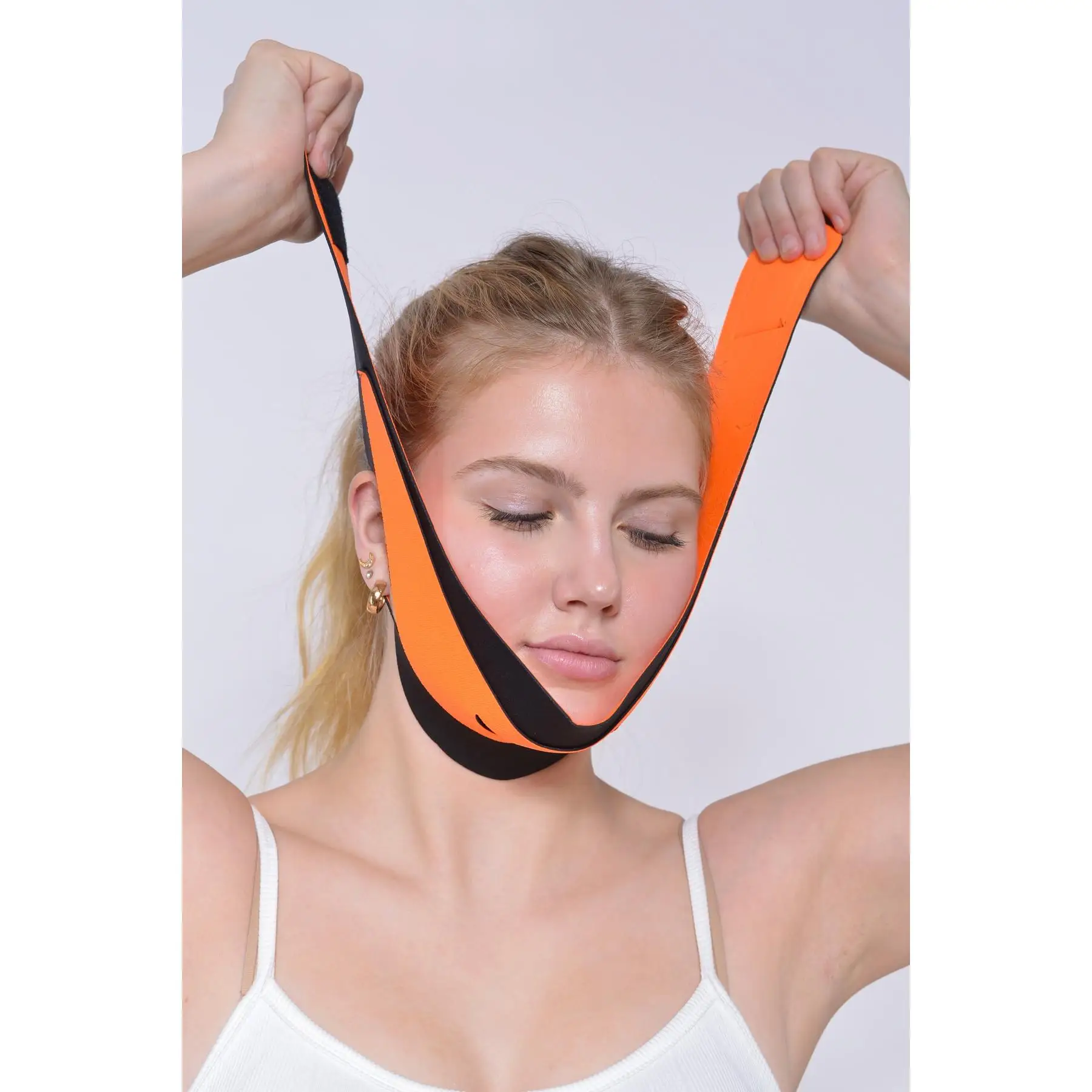 Face Corset Chin Neck Band Anti Snoring Double Cheek Tickle Removal ...