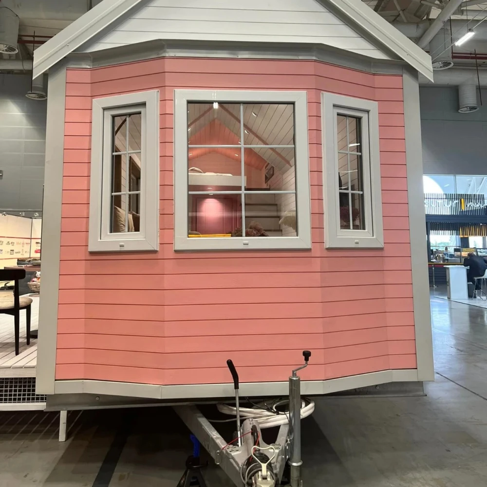 Pink Mansion Tiny House Portable House For Caravan Fire Proof Factory ...