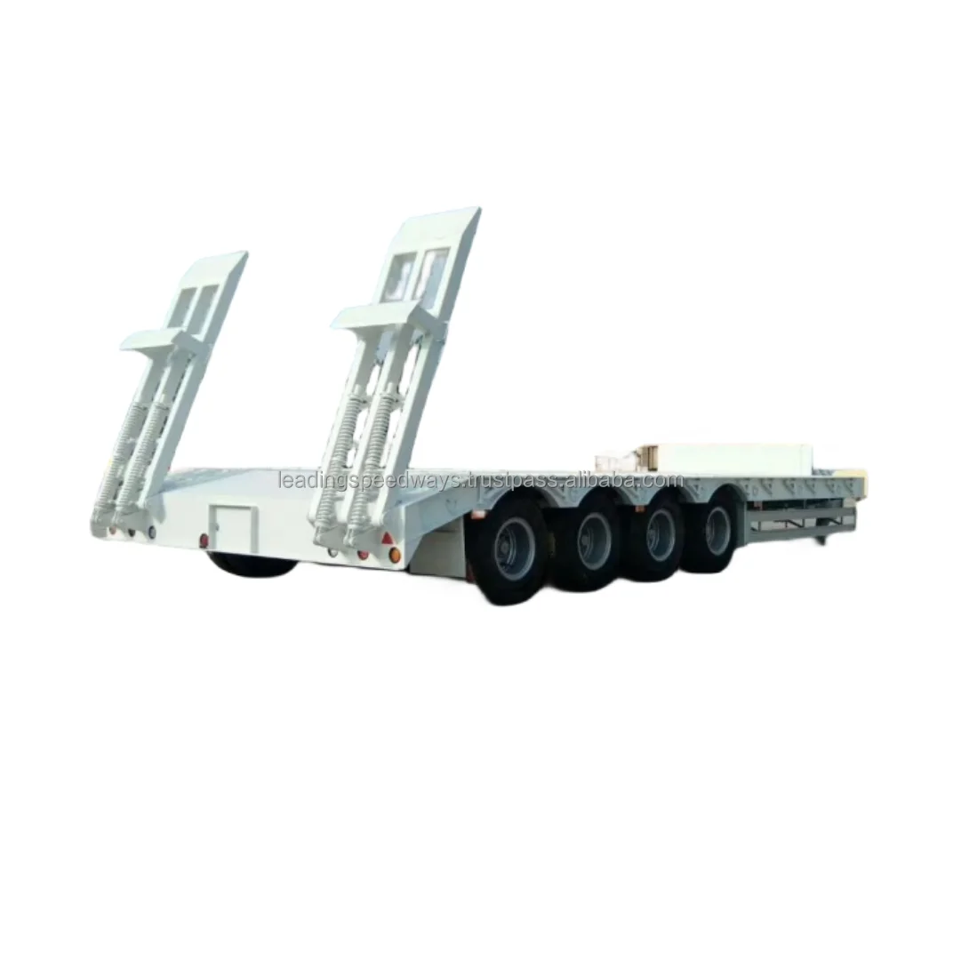 Lowbed Semi Trailer Trucks Trailers Lowboy Trailer Loader 4axle 80tons ...