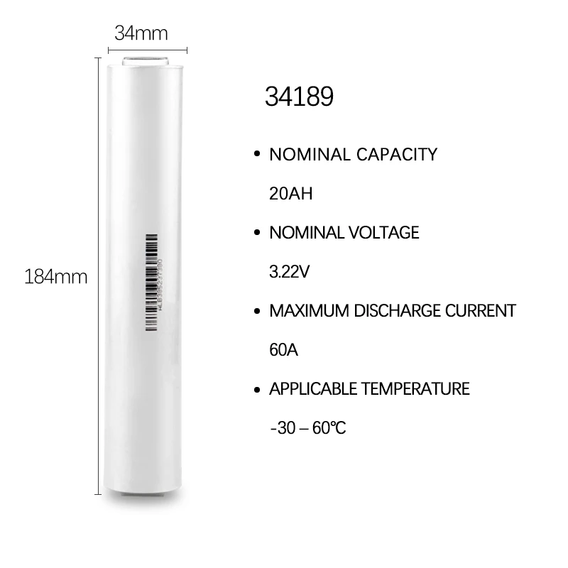 Catl 34189 3.2v 20ah Lithium Iron Phosphate Cylindrical Lfp Battery 3 ...