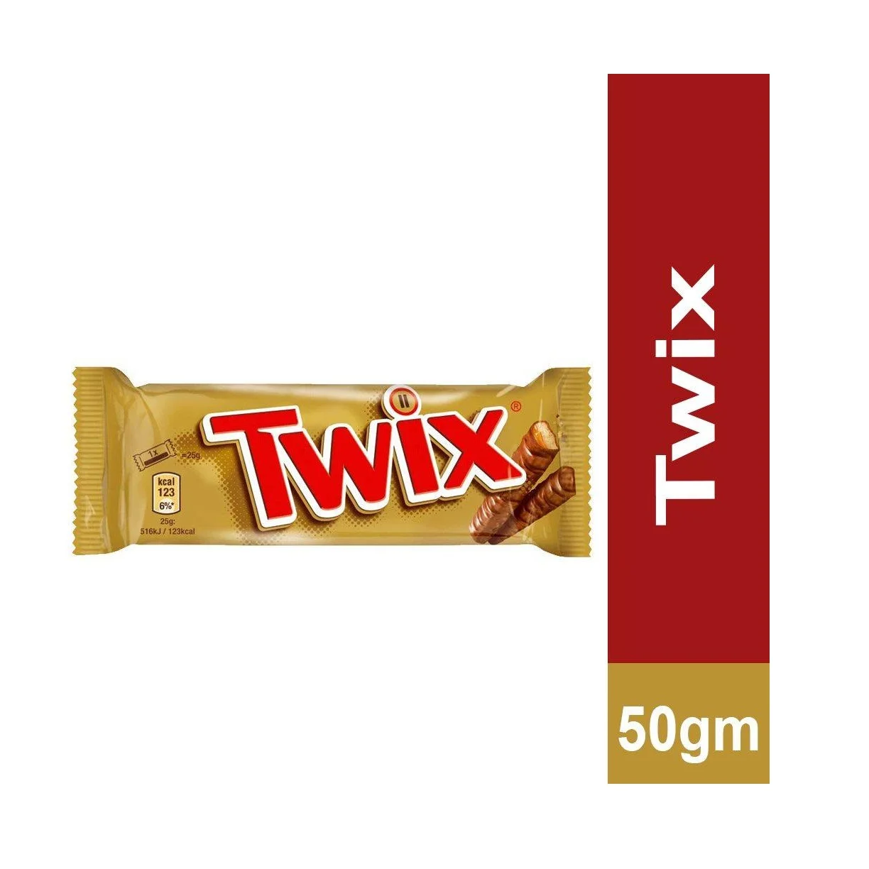 Twix Twin Chocolate Bars - 50g - Pack Of 12 (50g X 12 Bars) - Buy Twix Caramel Full Size Candy ...