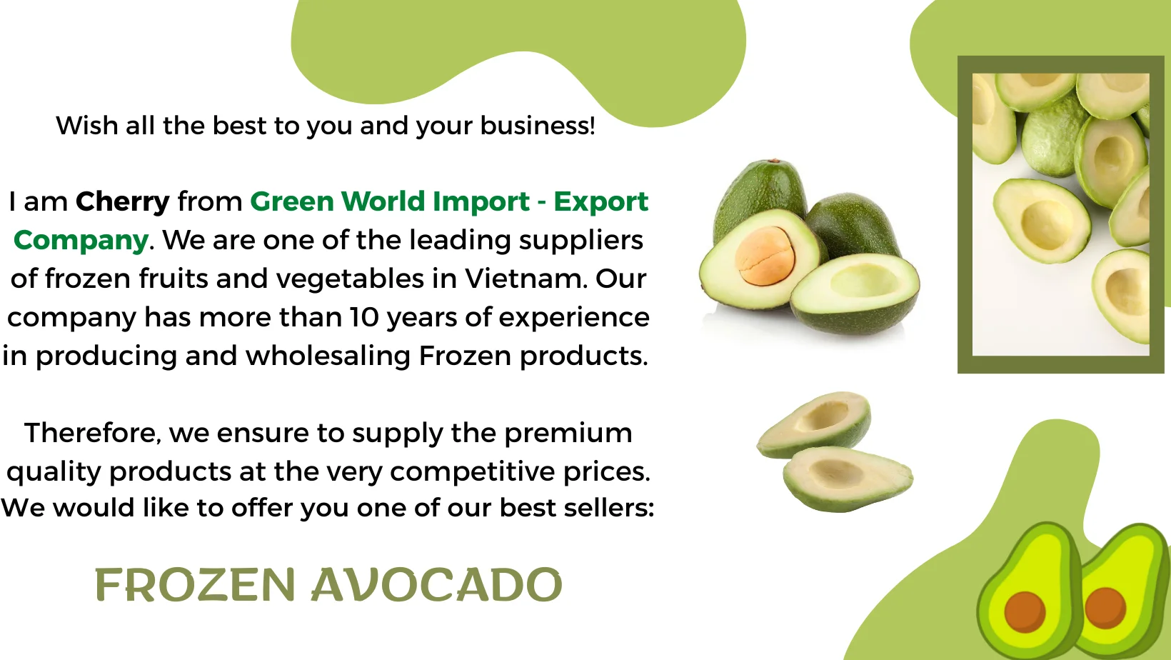 Frozen Avocado High Quality At Competitive Price From Vietnam - Good ...