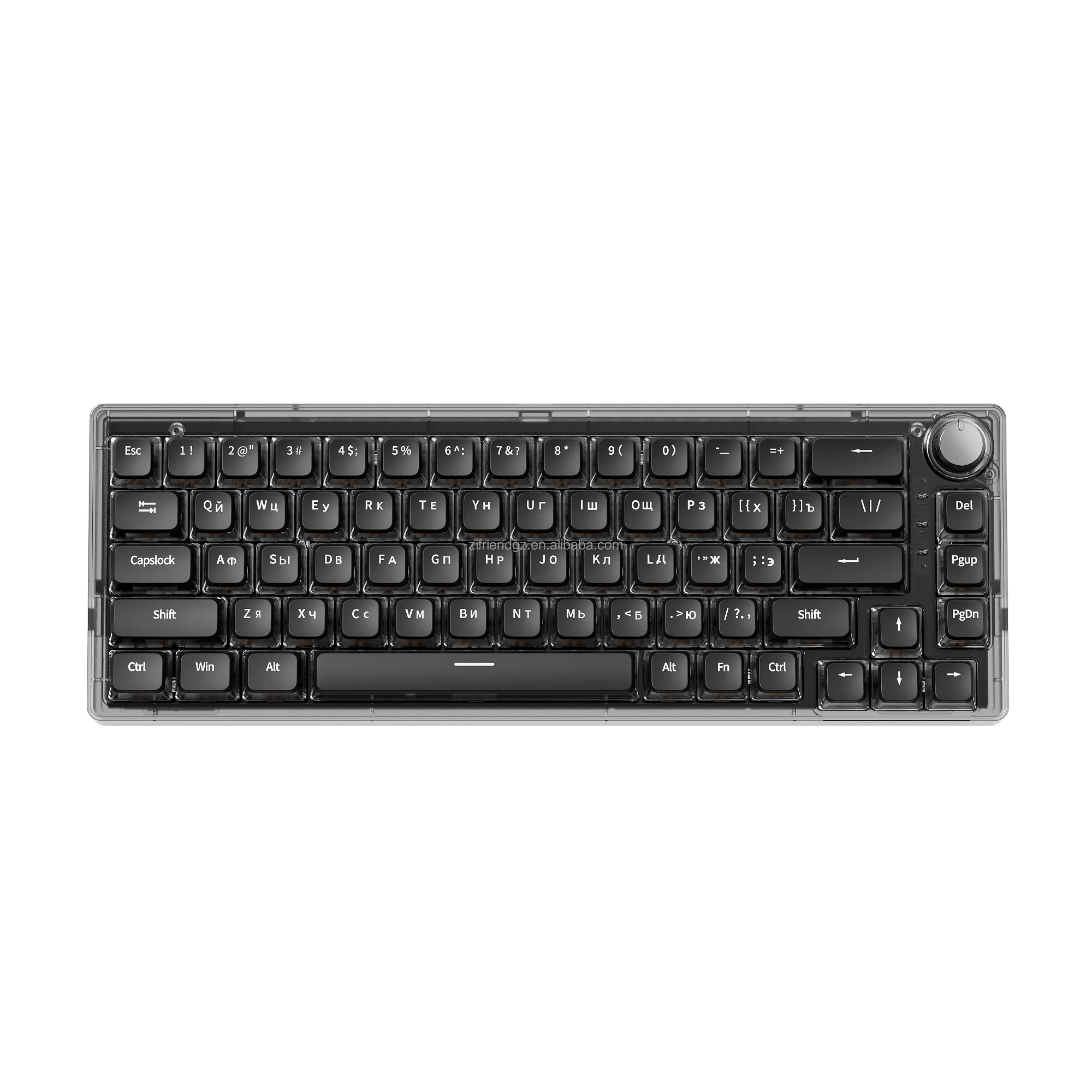 Russian Layout 60 Percent PBT Doubleshot Pudding Transparent Keycaps ...