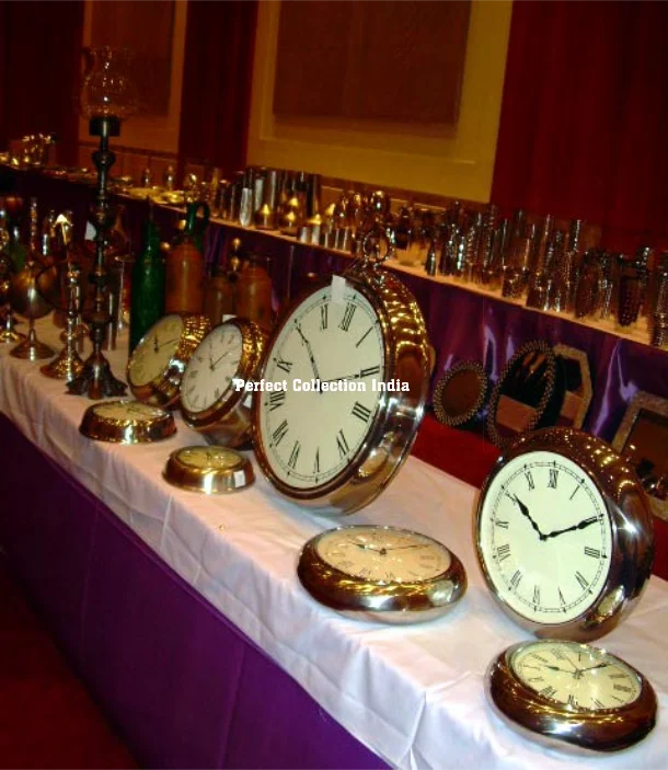 Solid Brass Maritime World Time Clock On Brass Stand Hanging Desk/7 ...