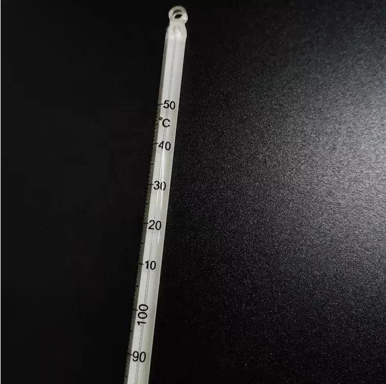 Rongtai Lab OEM Glass Tube Alcohol Thermometer with Red Liquid