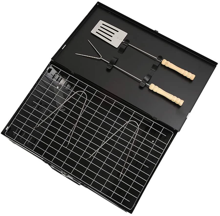 Stainless Steel Camping Small Mini Table Desktop Barbecue Charcoal ...