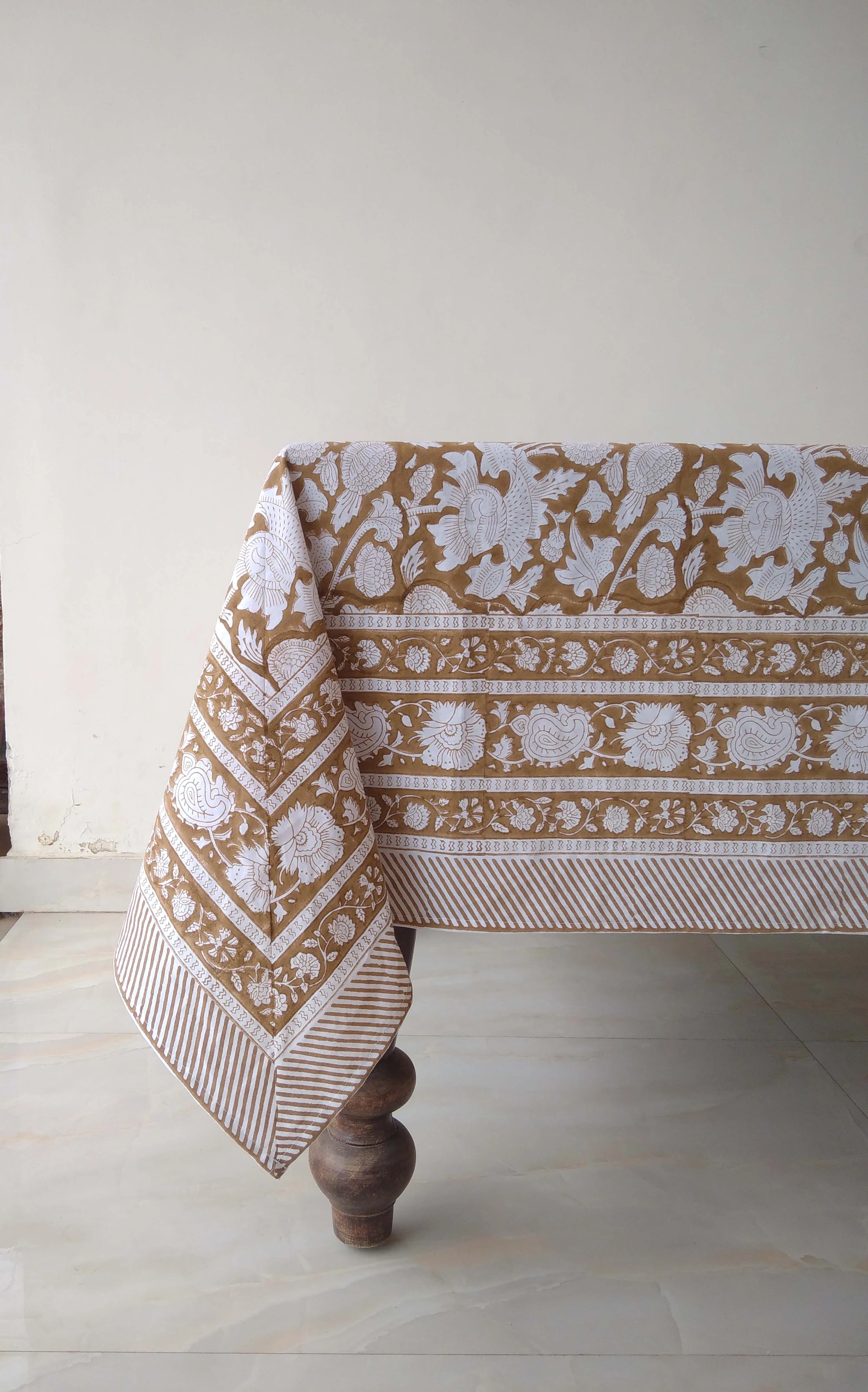 Indian Block Print Tablecloth - Pure Cotton & Custom Designs