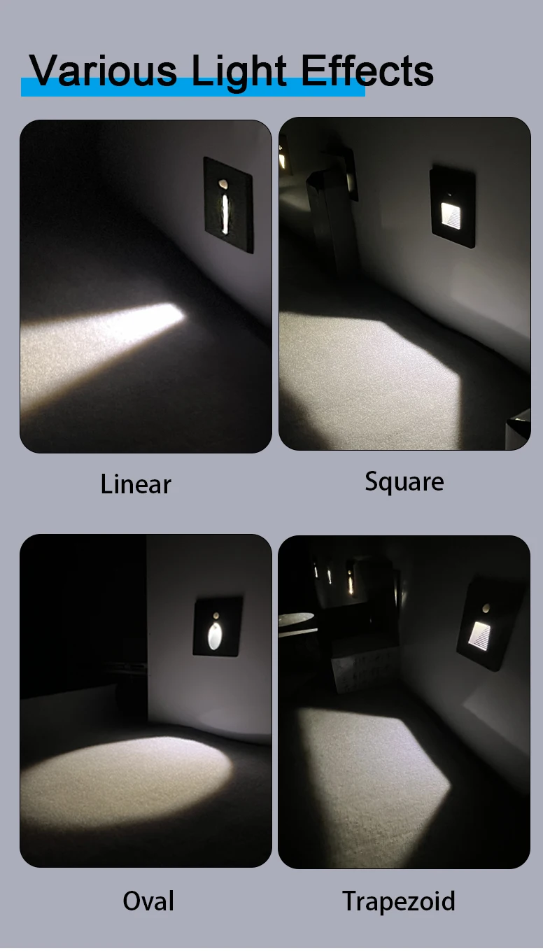 3w Outdoor Recessed Waterproof Trimless Staircase Wall Stair Foot Light ...