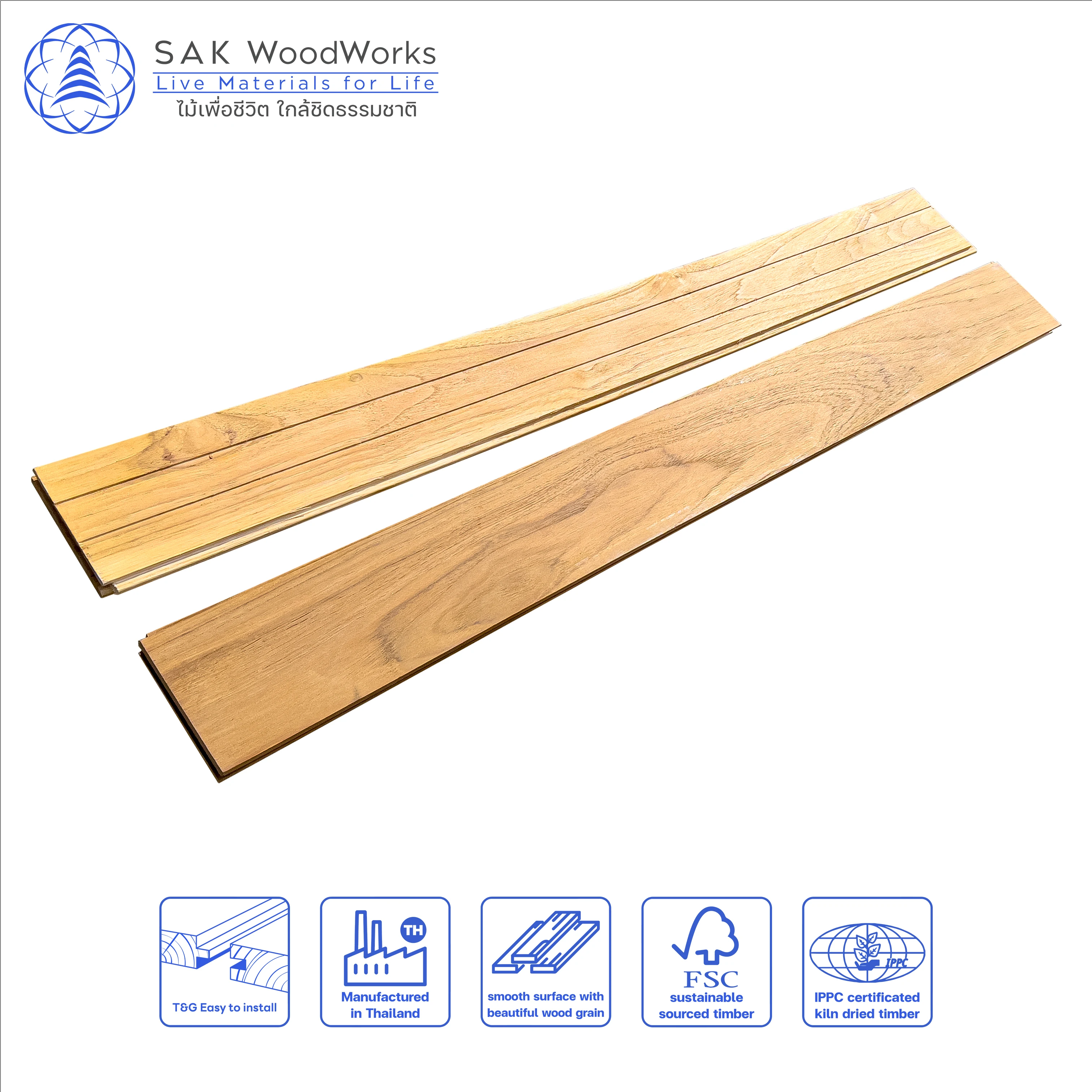 Thai Teak Parquet Boards T&g 15 X 90 X 900 Mm. By Sak Woodworks ...