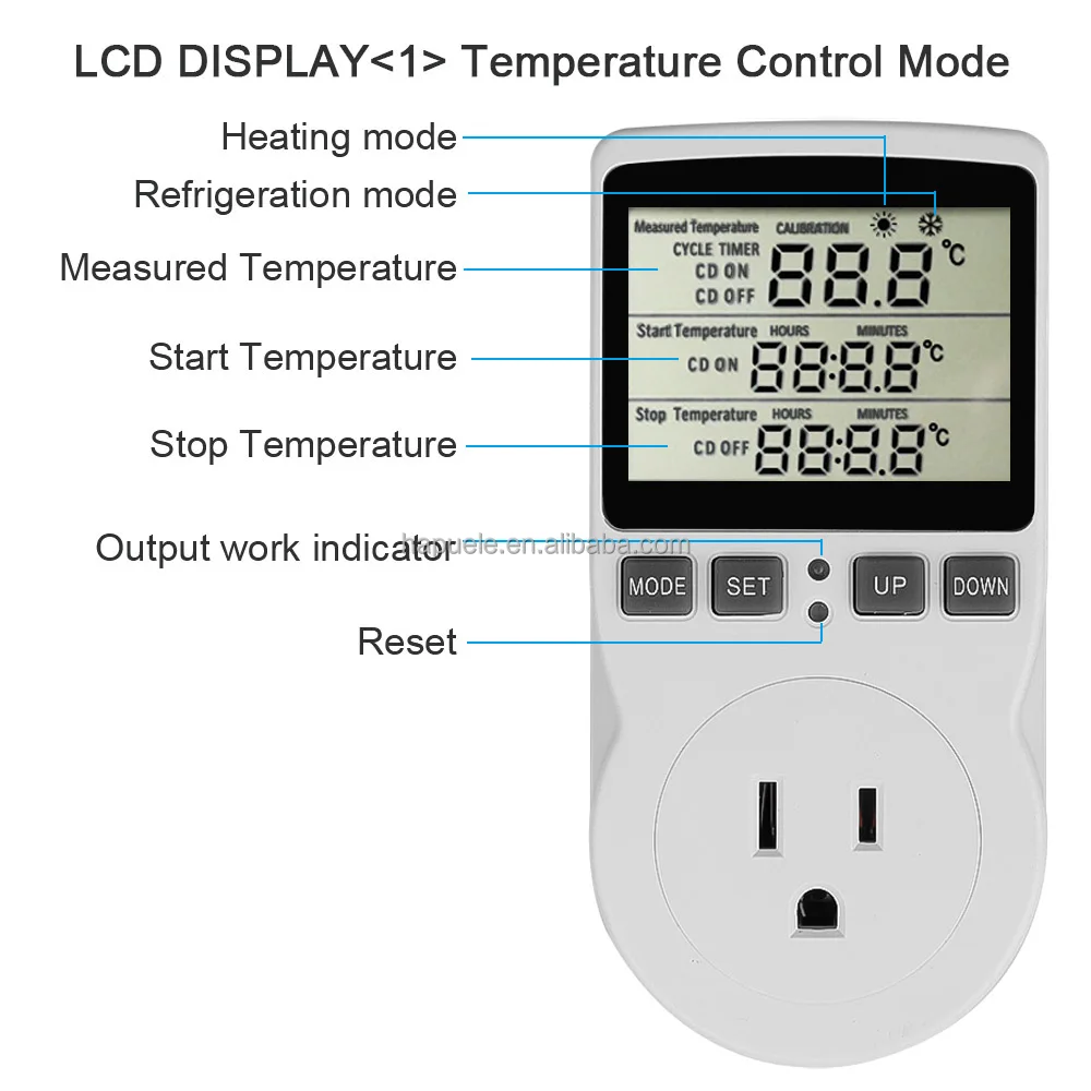 Thermostat Timer Socket Digital Temperature Controller Socket Outlet With Timer Switch Sensor 
