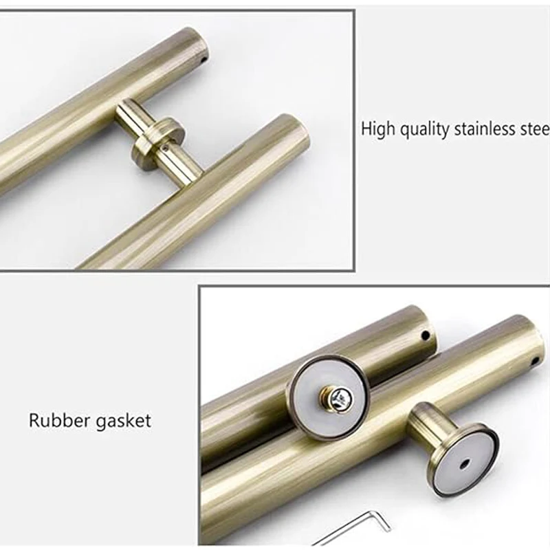 Luxury European H-type Double-sided Door Handle Solid Hollow Stainless ...