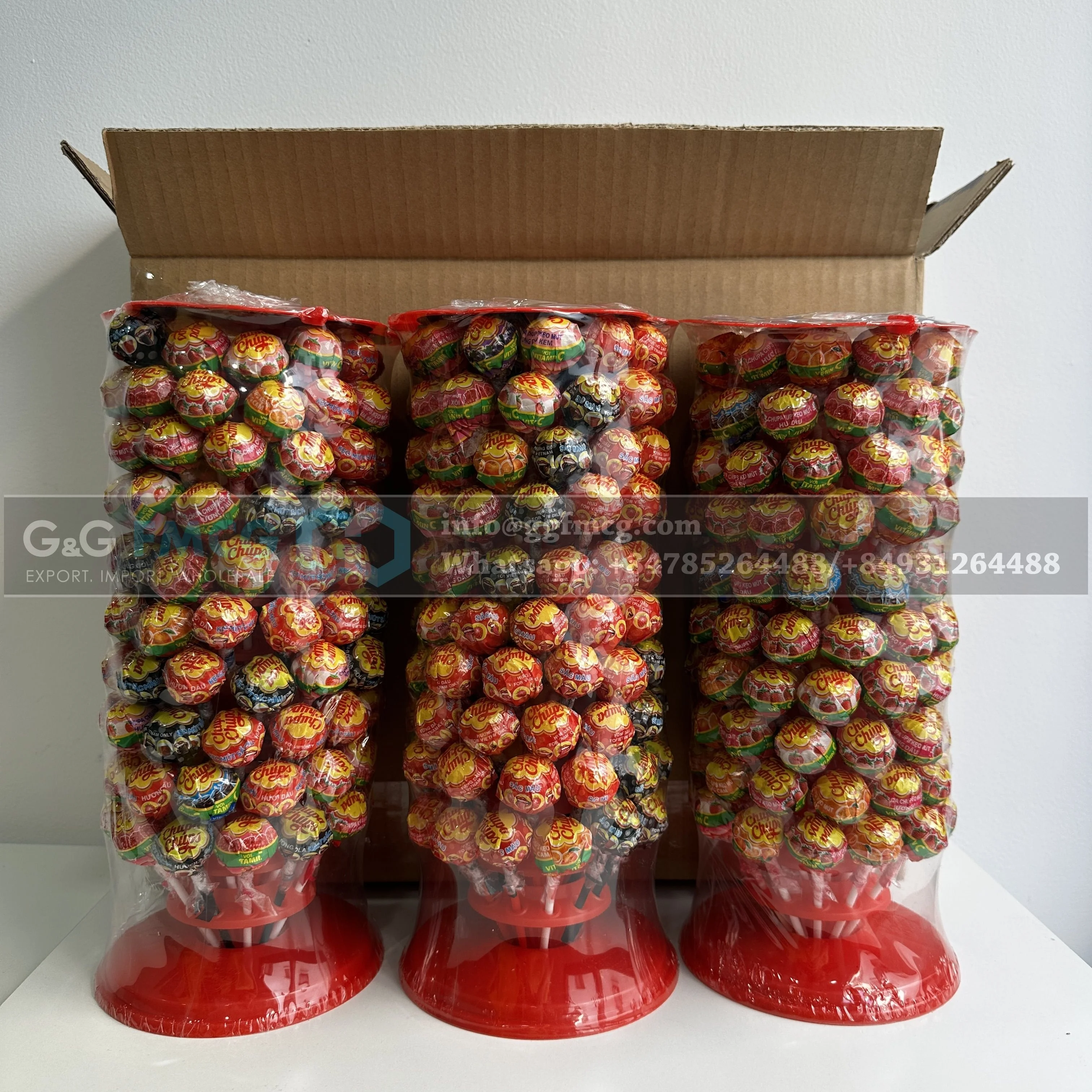 Chupa Chups Tower - 120 Lollipops X 3 Towers Various Flavours