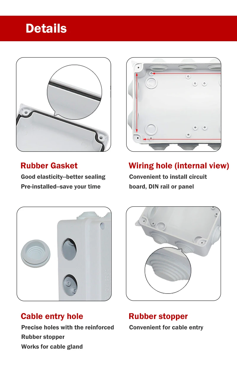 80*50mm Waterproof Abs Plastic Enclosure Ip65 Junction Box Universal ...