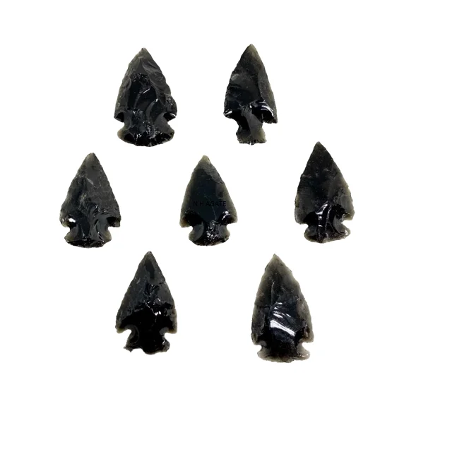 Black Obsidian Crescent Arrowhead : Black Obsidian Crystal Arrowhead Point : Black Obsidian ...