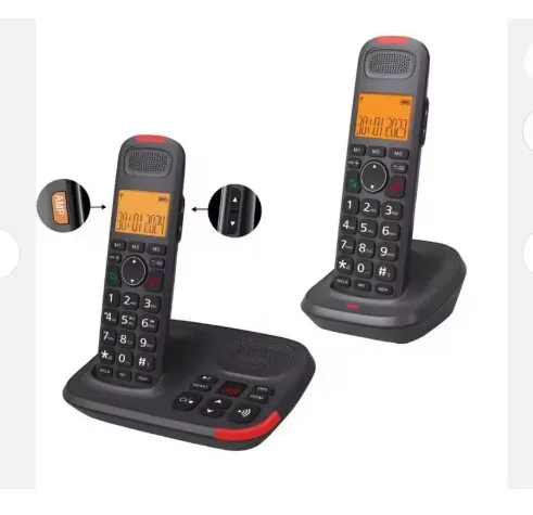 digital DECT cordless phone with big button and answering machine (TAM ...