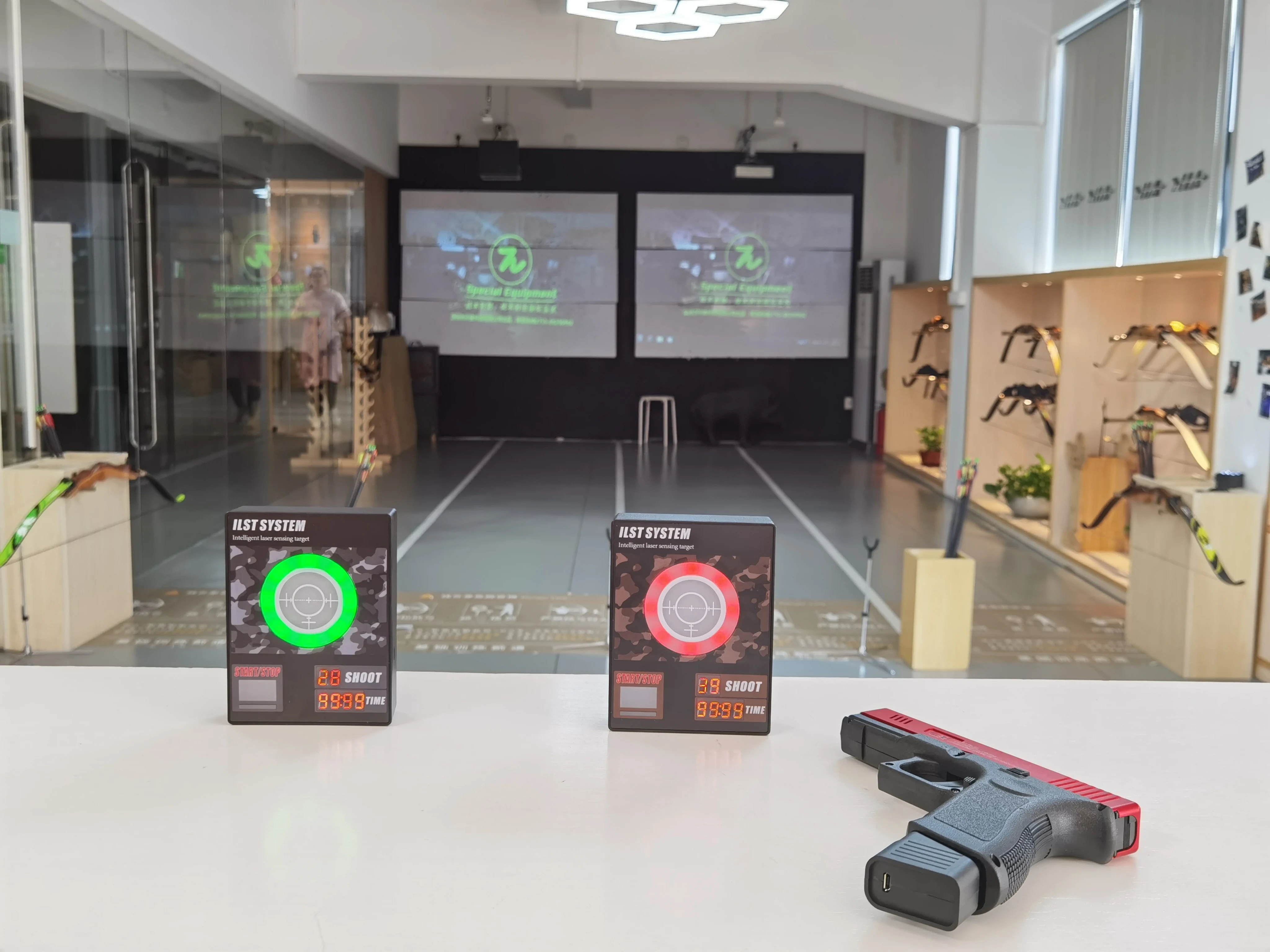 Laser Cartridge 9mm .38SPL .223rem .40S&W and Laser Sensing Target Set ...