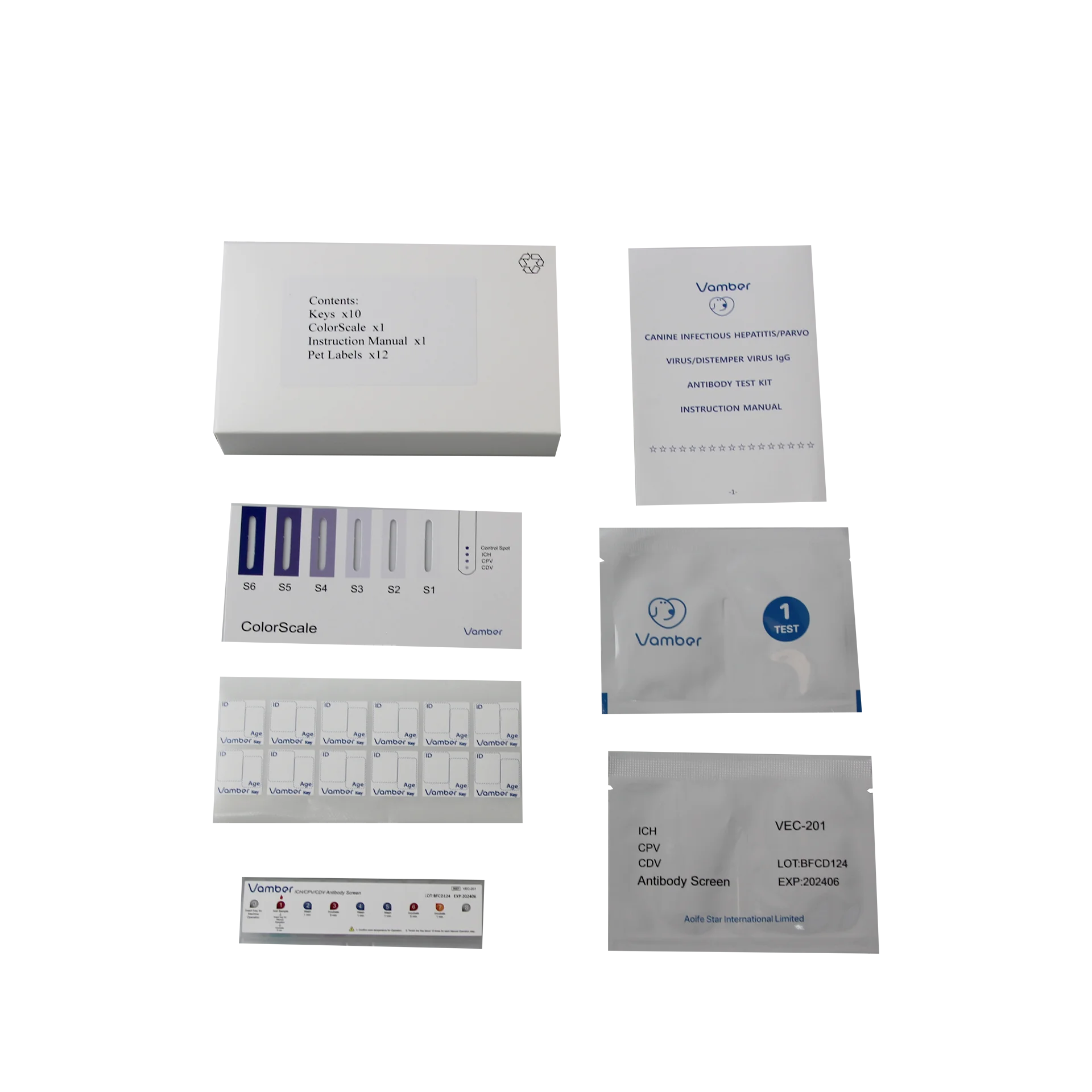 Vamber Titer Test Key Dot-Elisa-Based for Canine Distemper