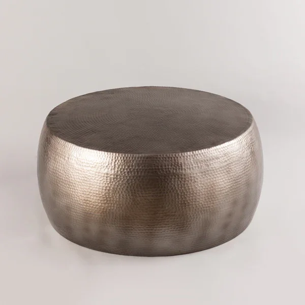 High Quality Pewtered Hammered Aluminum Coffee Tables For Bar And ...