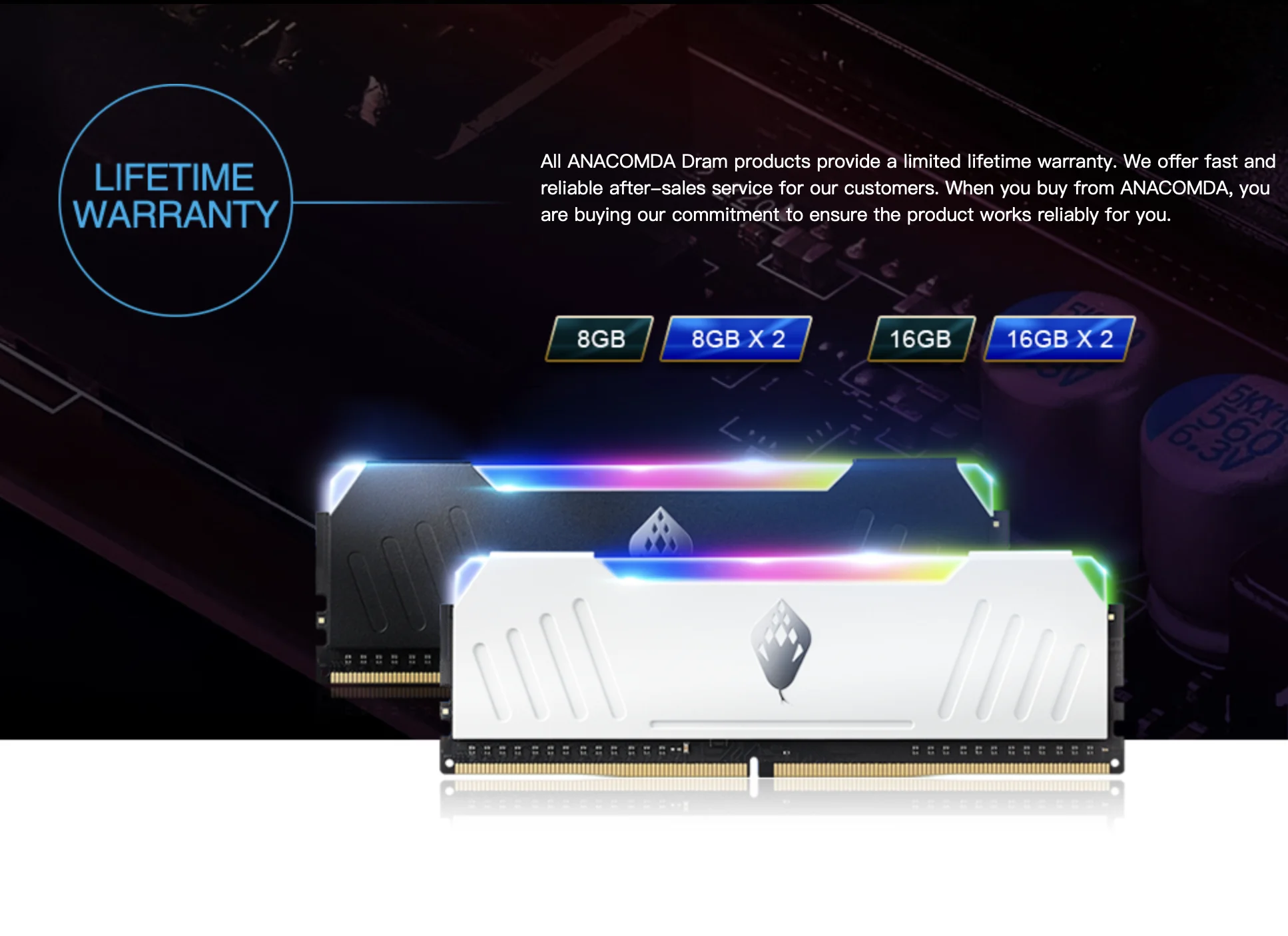 Dram Anacomda Et Rgb Gaming Ddr4 Udimm D4 Ram Memory 3200mhz Cl16 32gb ...