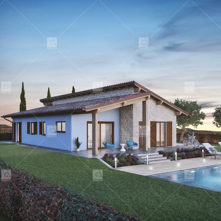 130 Sqm High Quality Italian Classic Design Luxury Prefab House Wood ...