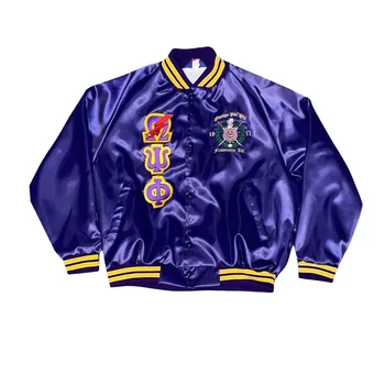 Customize Omega Psi Phi Fraternity Satin Jacket Custom Line Jacket ...