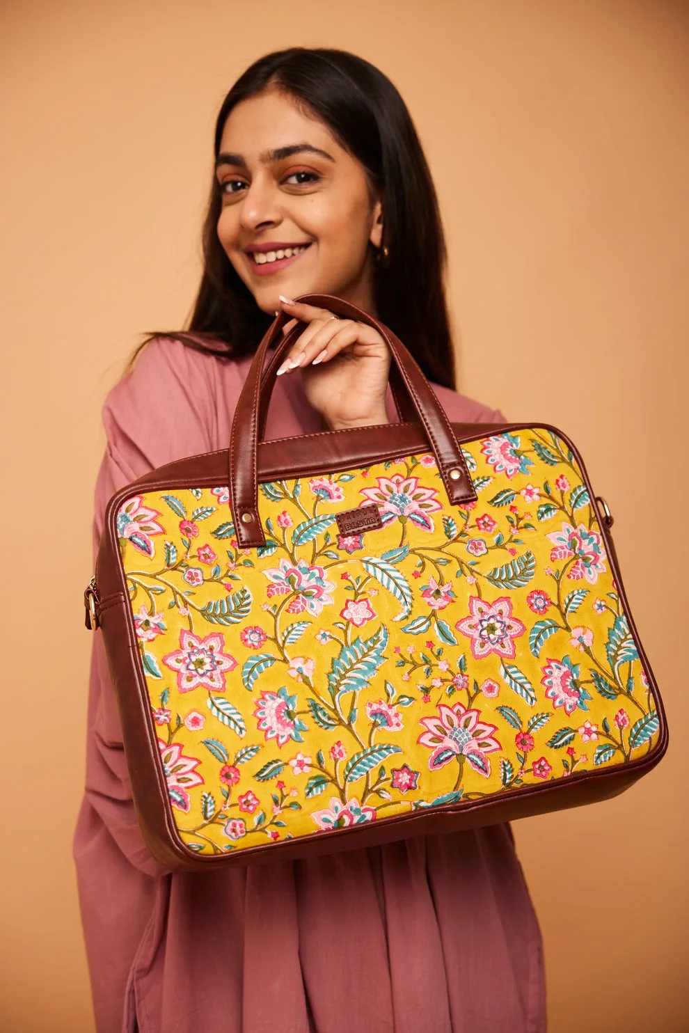 Tropical Green Compact Messenger Laptop Bag Women Tote Bag Handmade ...