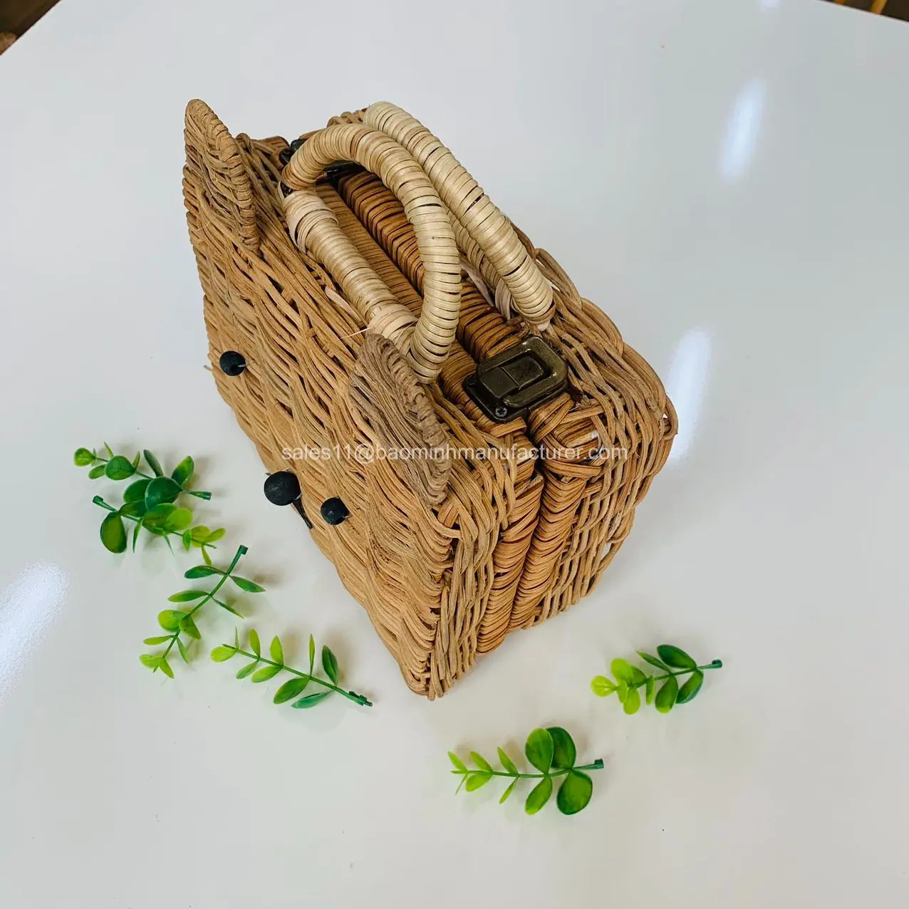 Hot Trend! Cute Rattan Bear Suitcase For Baby,Wicker Basket Handmade ...