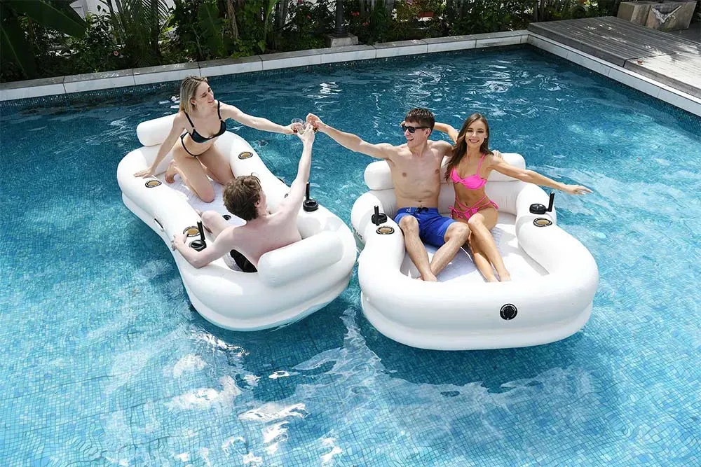 Y&g Motorized Inflatable Swimming Pool Lounger| Inflatable Motorized Pool Float| Motorized ...
