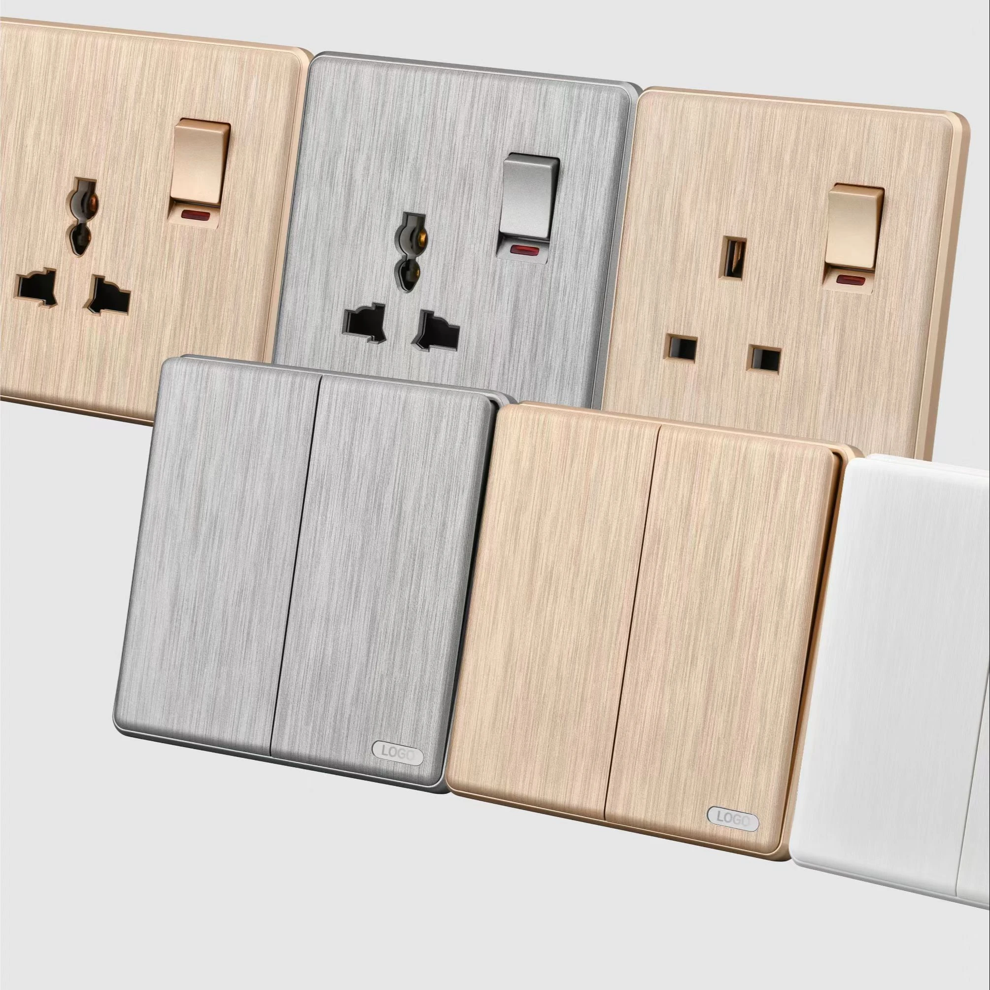 Electrical Double Dimmer Intelligent Light Switch - Buy 13 Amp Switched ...