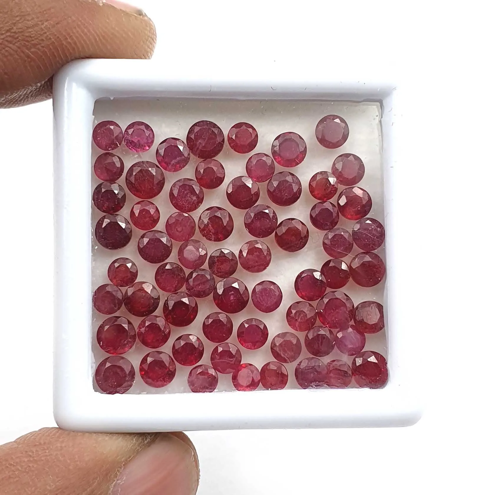 Natural Ruby Round Cut Loose Gemstone Lot 30 Pcs 4-5 MM 10 CT| Alibaba.com