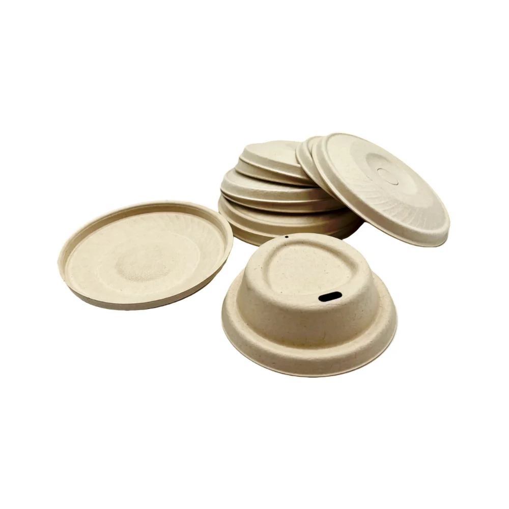Bpi Bagasse Sugarcane 100% Compostable 80mm Cup Lid Natural Pfas Free ...