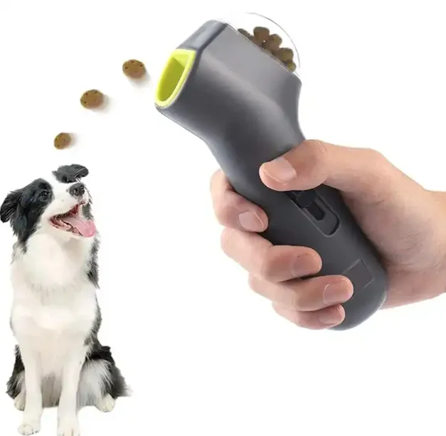 Automatic Plastic Training Thrower Treat Catapult Launcher Dog Pet Food ...