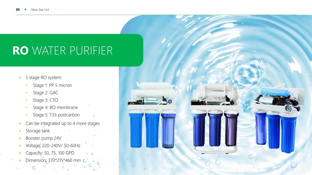 High Quality 5 Stage RO Water Filter Machine with 75GPD Reverse Osmosis ...