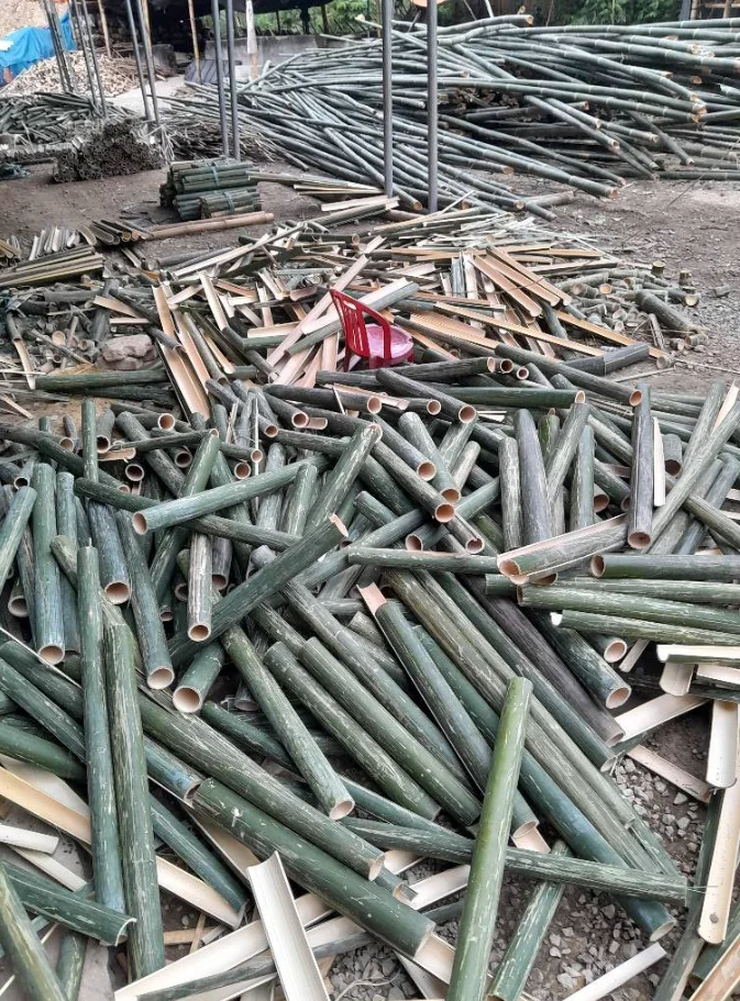 Split Half Cut Bamboo Poles Natural Materials Good Price Wholesale For ...