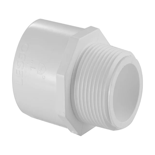 Leso America 436-060 Pvc Pipe Fitting,Male Adapter,Schedule 40,White,6 ...