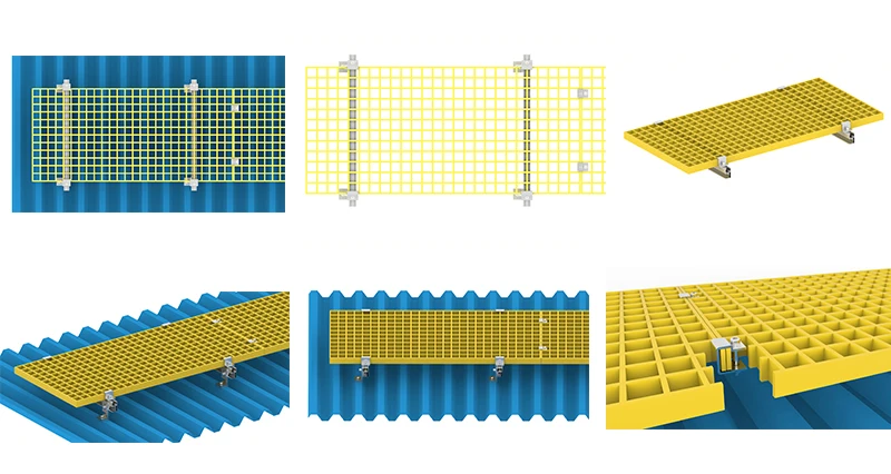 Solar Roof Mount FRP Walkway - Easy PV Installation