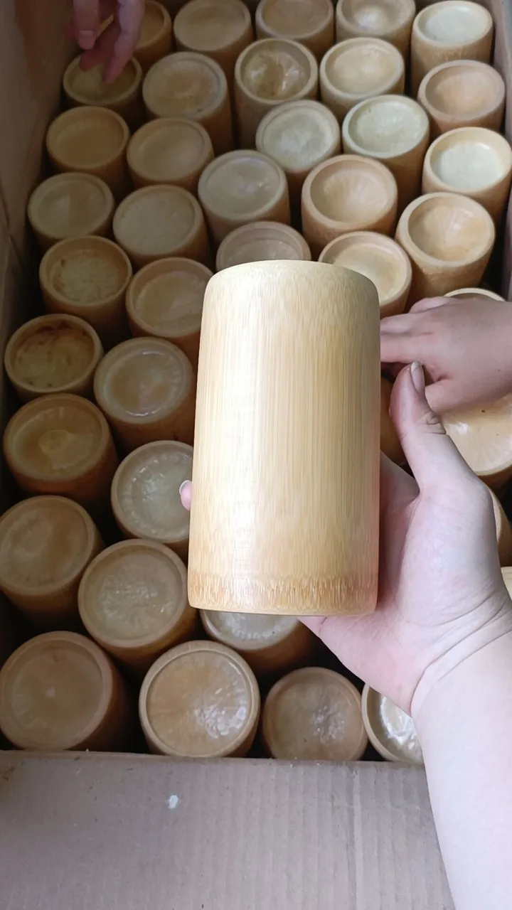 Various Trendy Style Vietnamese Bamboo Cup - Custom Logo With Natural ...
