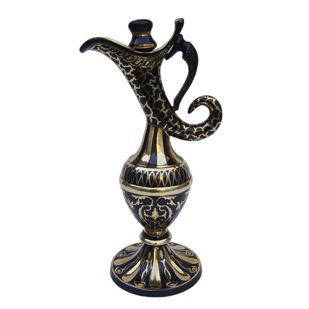 Brass Flask Vintage Style Arabic Design,Brass Dink Jar Colored Flask ...