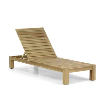 Teak Sun Lounger Simple With Slats And Legs Furniture Design Usa Client ...